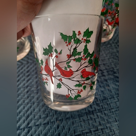 Kitchen | Vintage 12oz Red Cardinal Glass Set | Poshmark